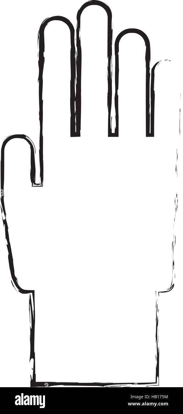 human hand icon over white background. vector illustration Stock Vector ...