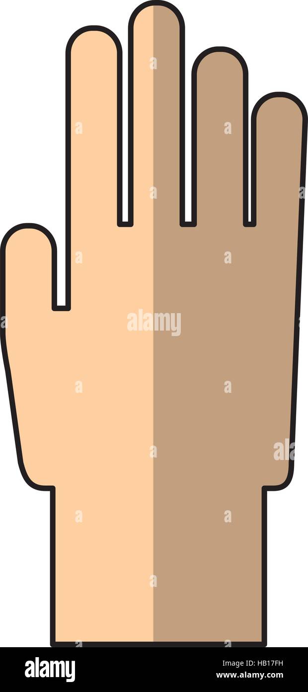 human hand icon over white background. vector illustration Stock Vector ...