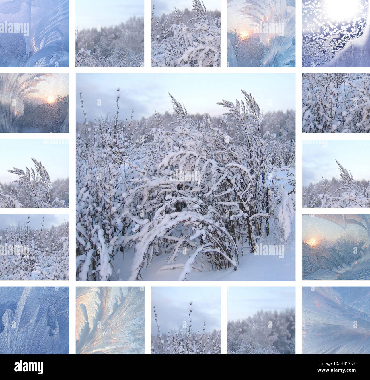 Winter collage hi-res stock photography and images - Alamy