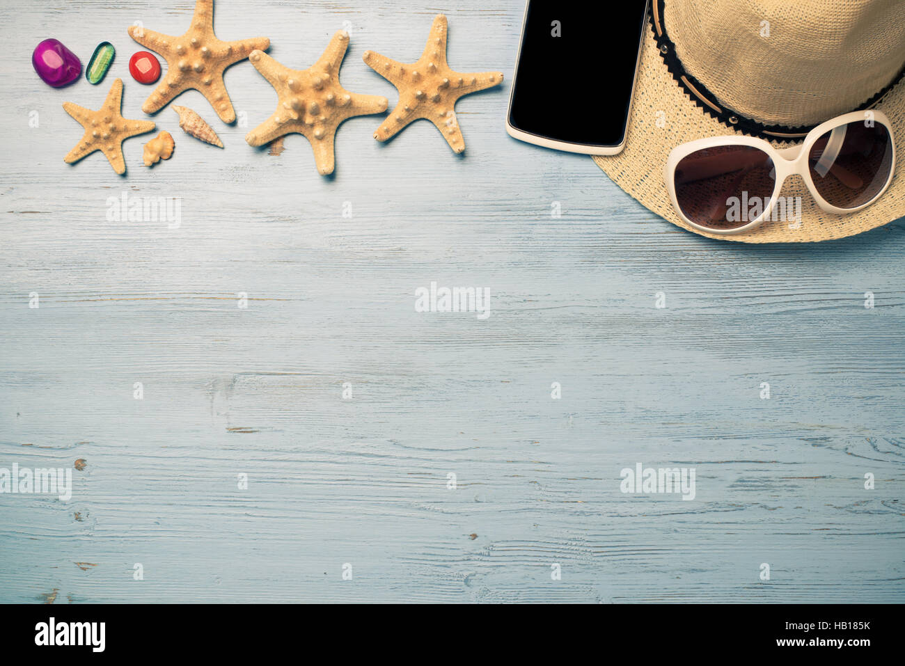 Summer objects for vacation Stock Photo - Alamy