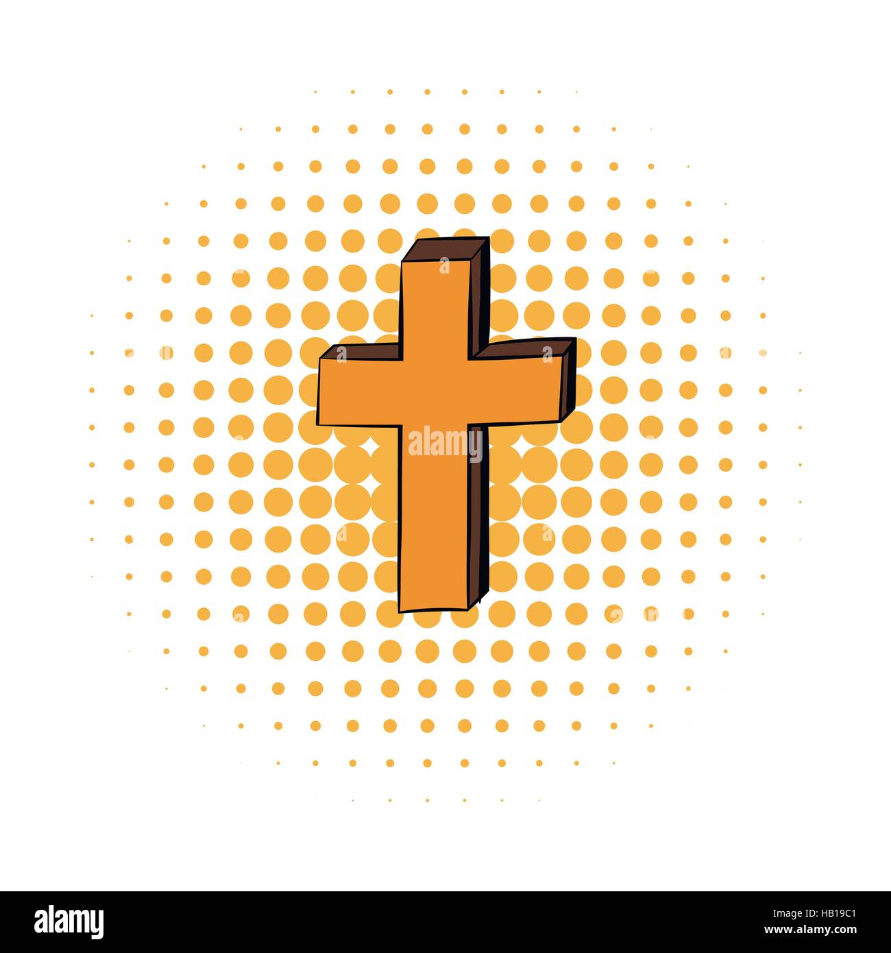 Christian cross comics icon Stock Vector Image & Art - Alamy