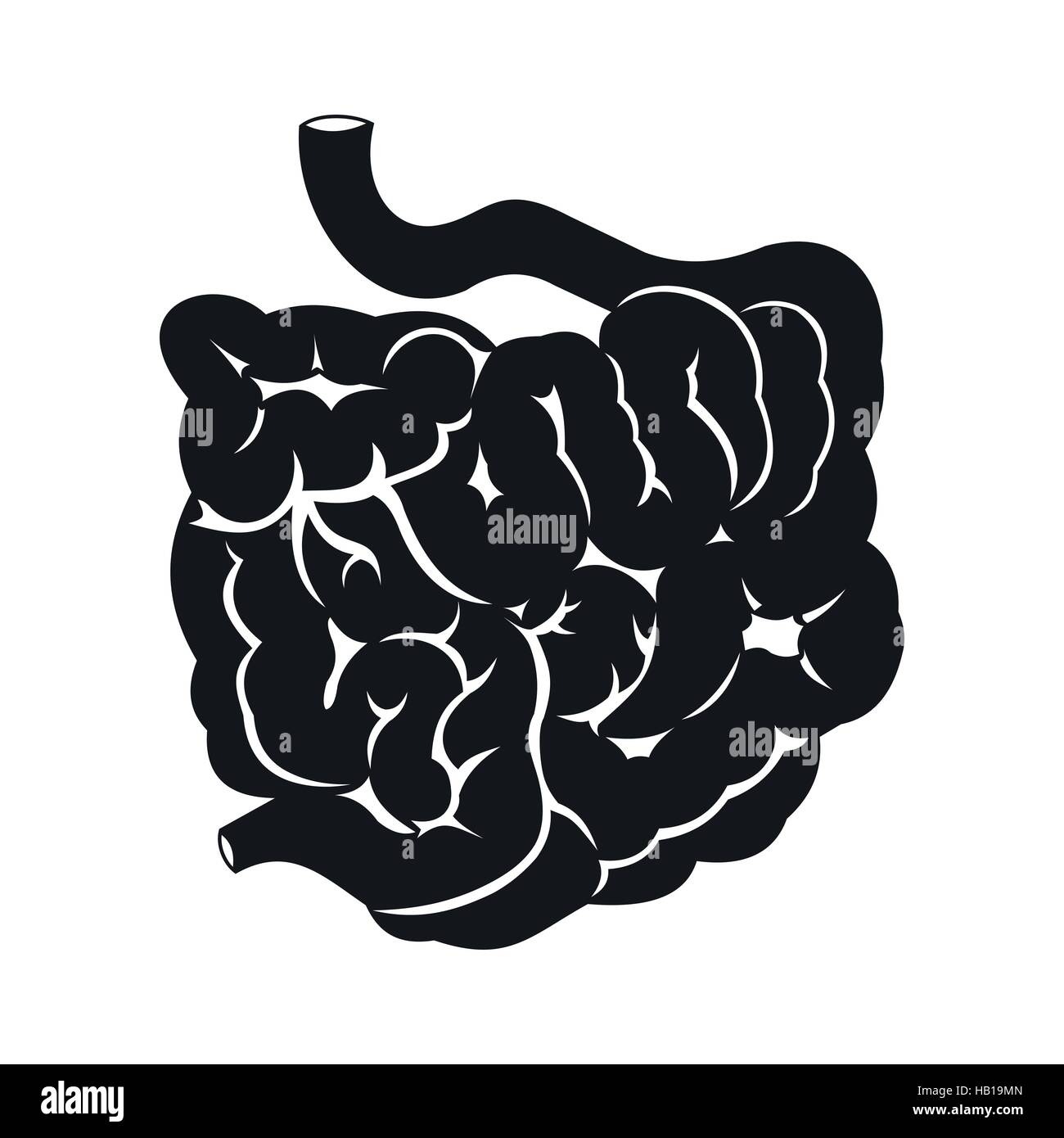 Small intestine black icon Stock Vector Image & Art - Alamy