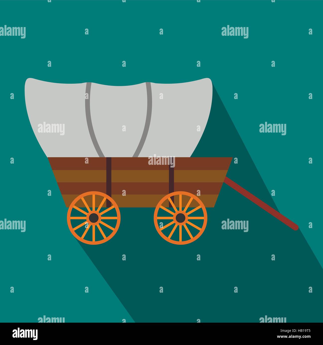 Western covered wagon flat icon Stock Vector Image & Art - Alamy