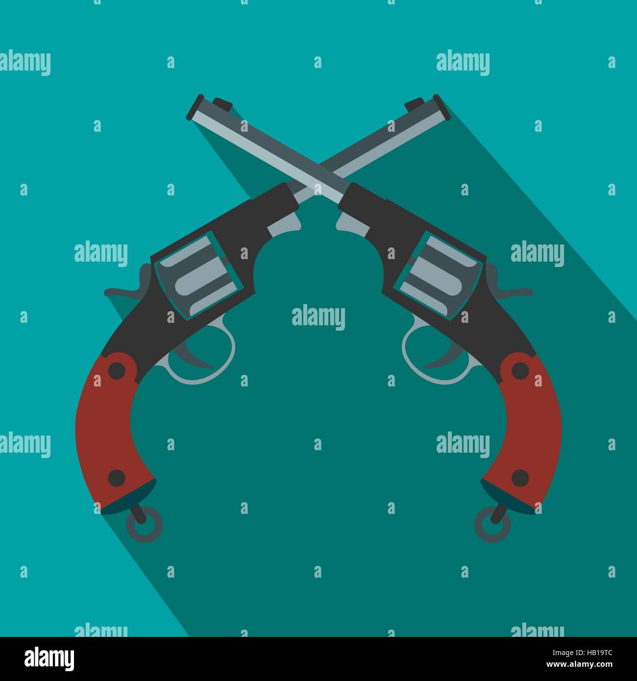 Crossed revolvers hi-res stock photography and images - Alamy