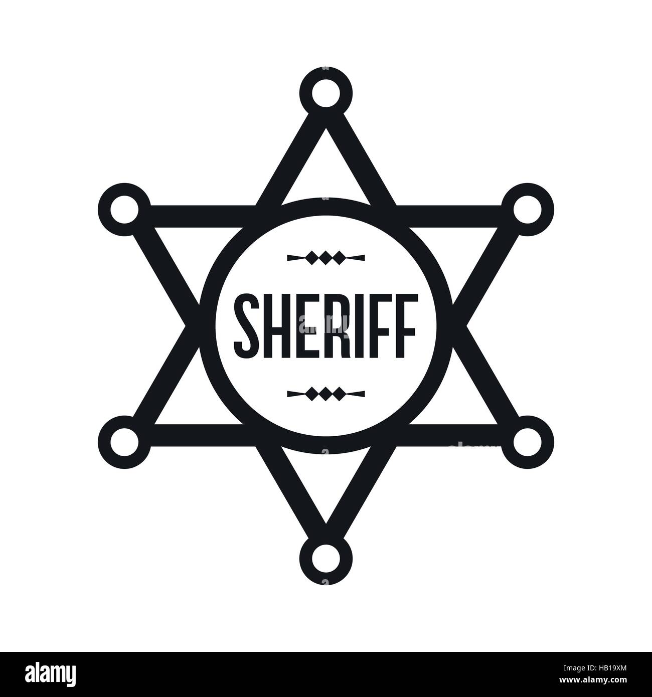 Sheriff star icon Stock Vector Image & Art - Alamy