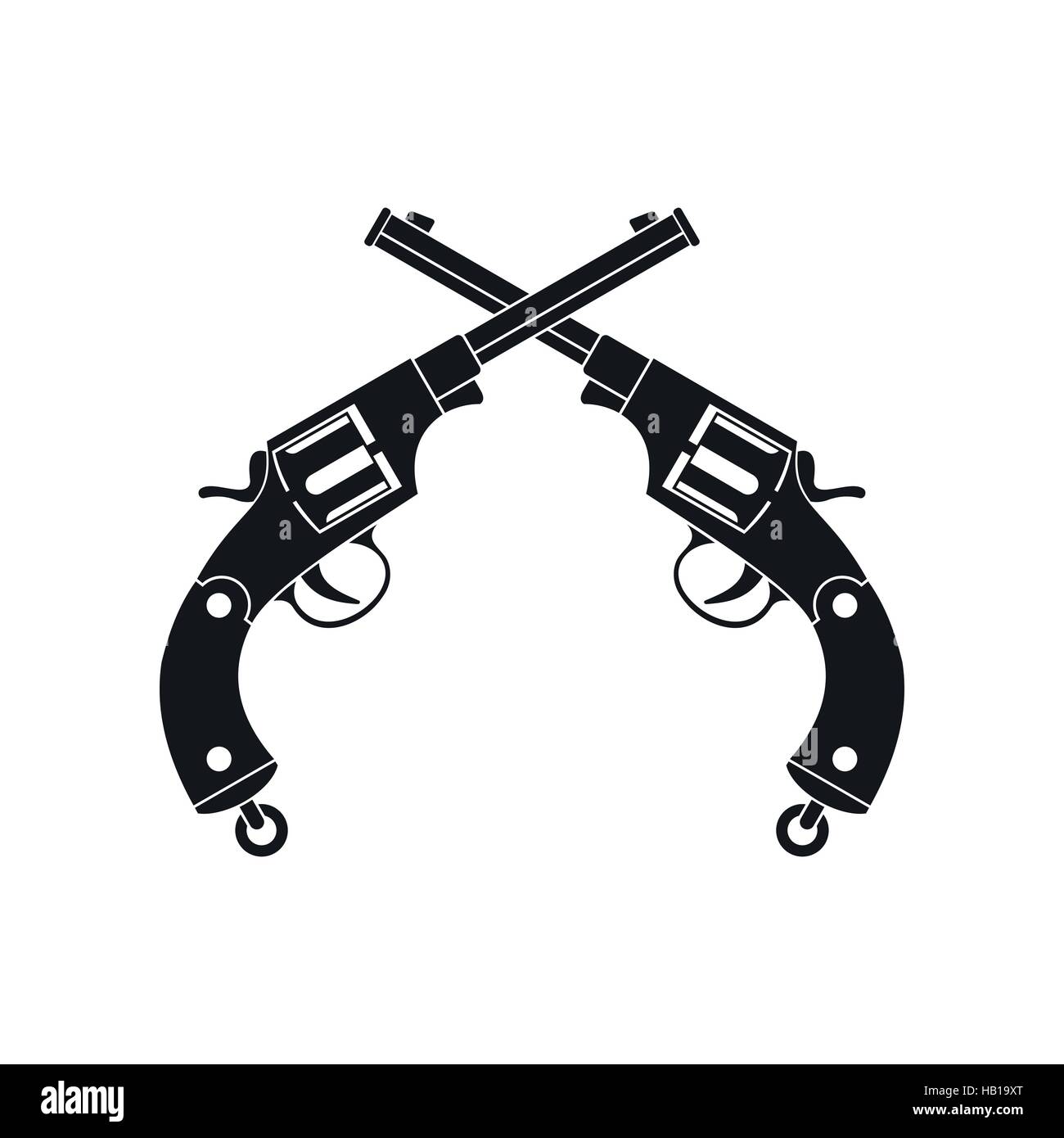 Crossed revolvers hi-res stock photography and images - Alamy
