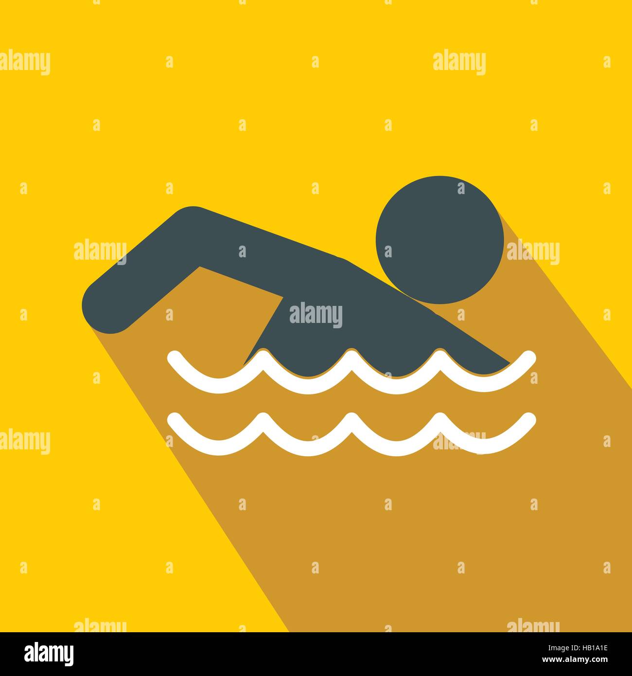Male swimmer freestyle Stock Vector Images - Alamy