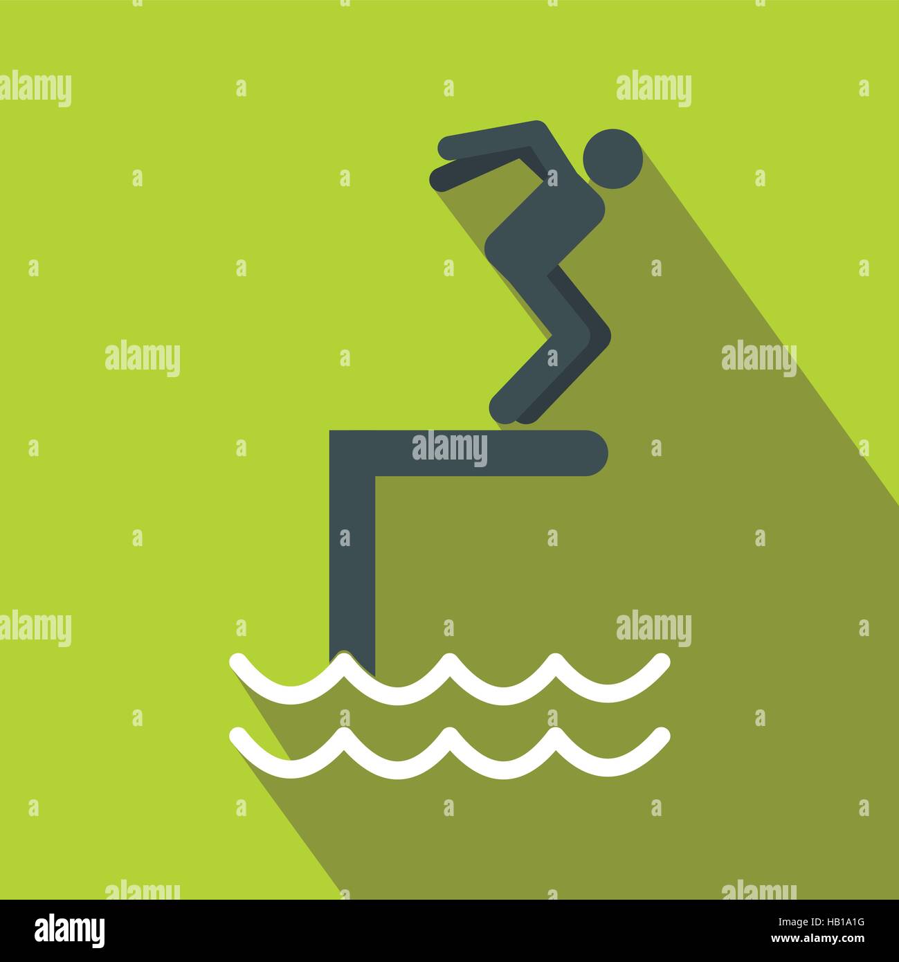 Jumping in a pool flat icon Stock Vector Image & Art - Alamy