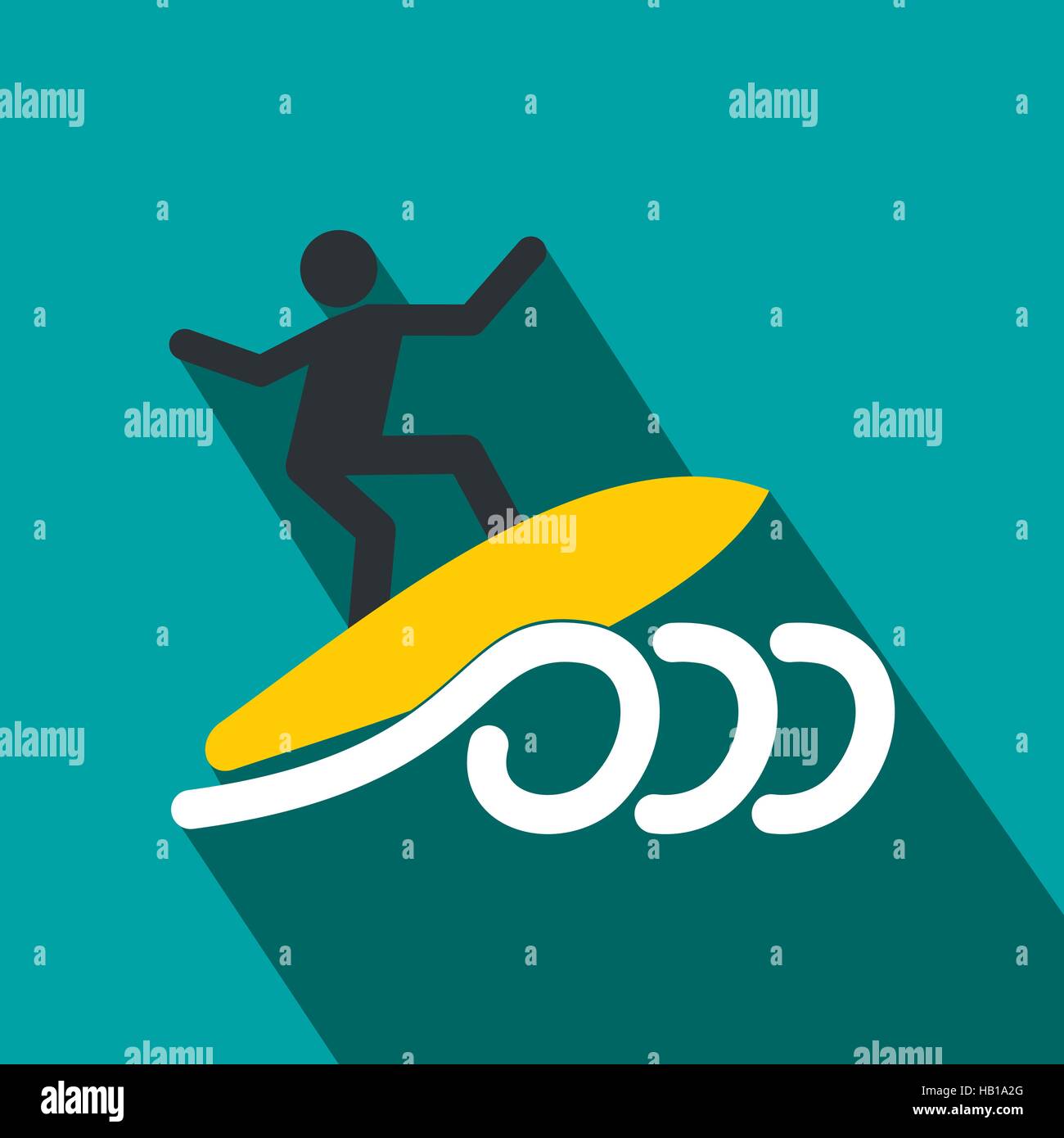 Surfing flat icon Stock Vector Image & Art - Alamy