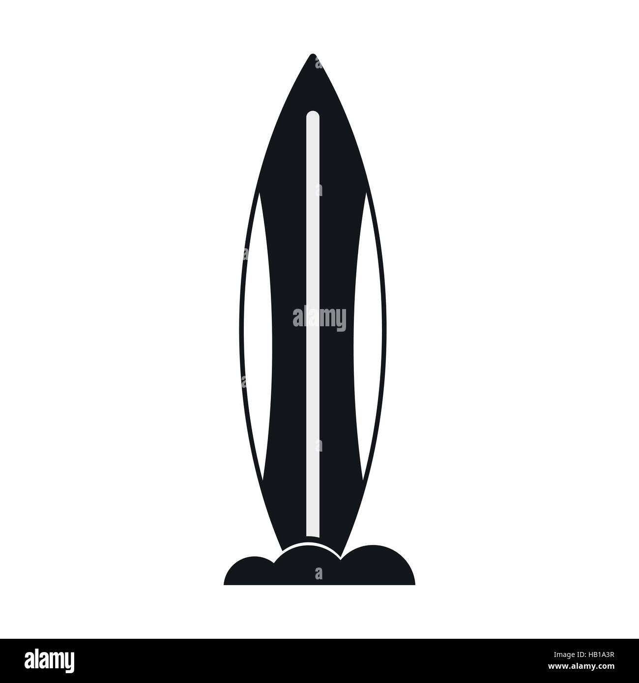 Surfboard black simple icon Stock Vector Image & Art - Alamy