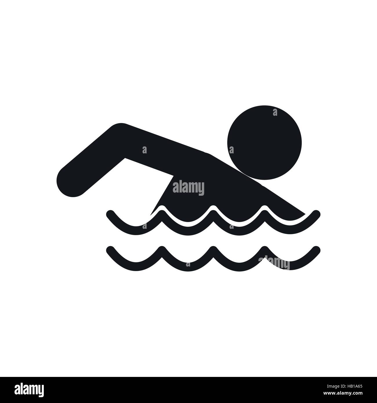Swimmer black simple icon Stock Vector Image & Art - Alamy