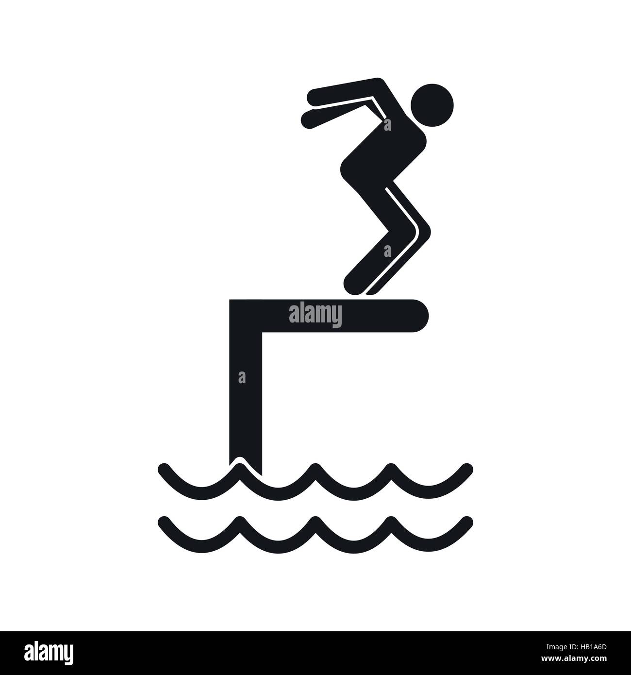 Jumping in a pool icon Stock Vector Image & Art - Alamy