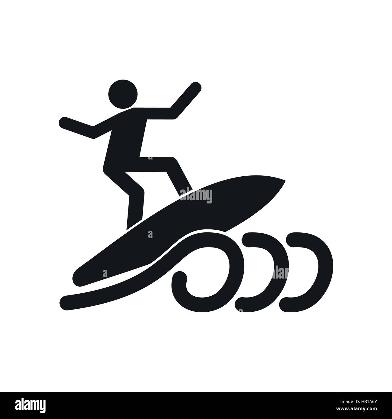 Surfing black simple icon Stock Vector Image & Art - Alamy