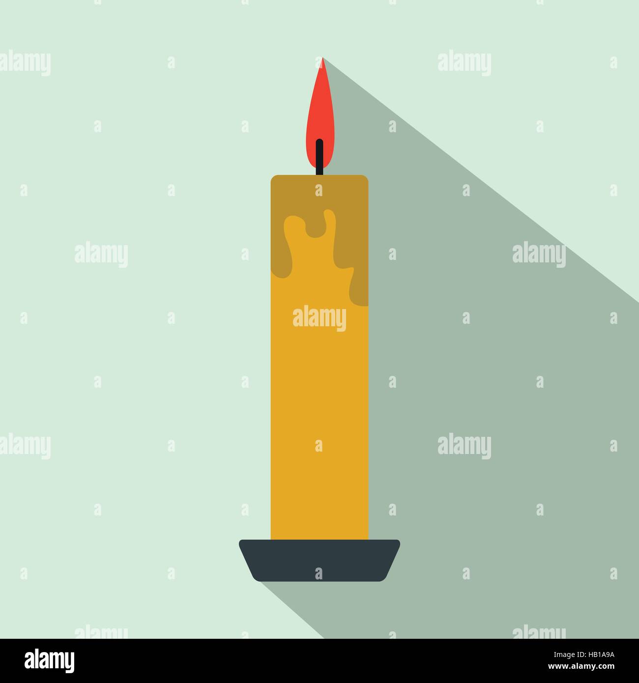 Long yellow candle flat icon Stock Vector Image & Art - Alamy