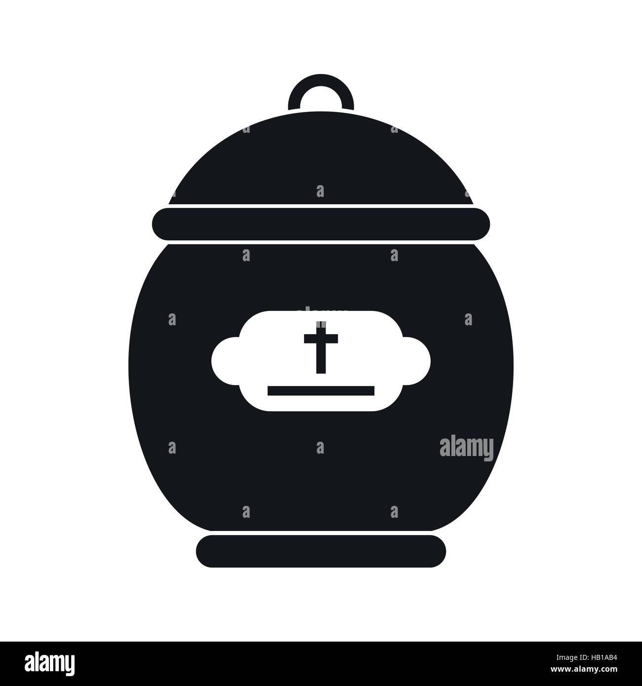 Cremation urn black icon Stock Vector Image & Art - Alamy