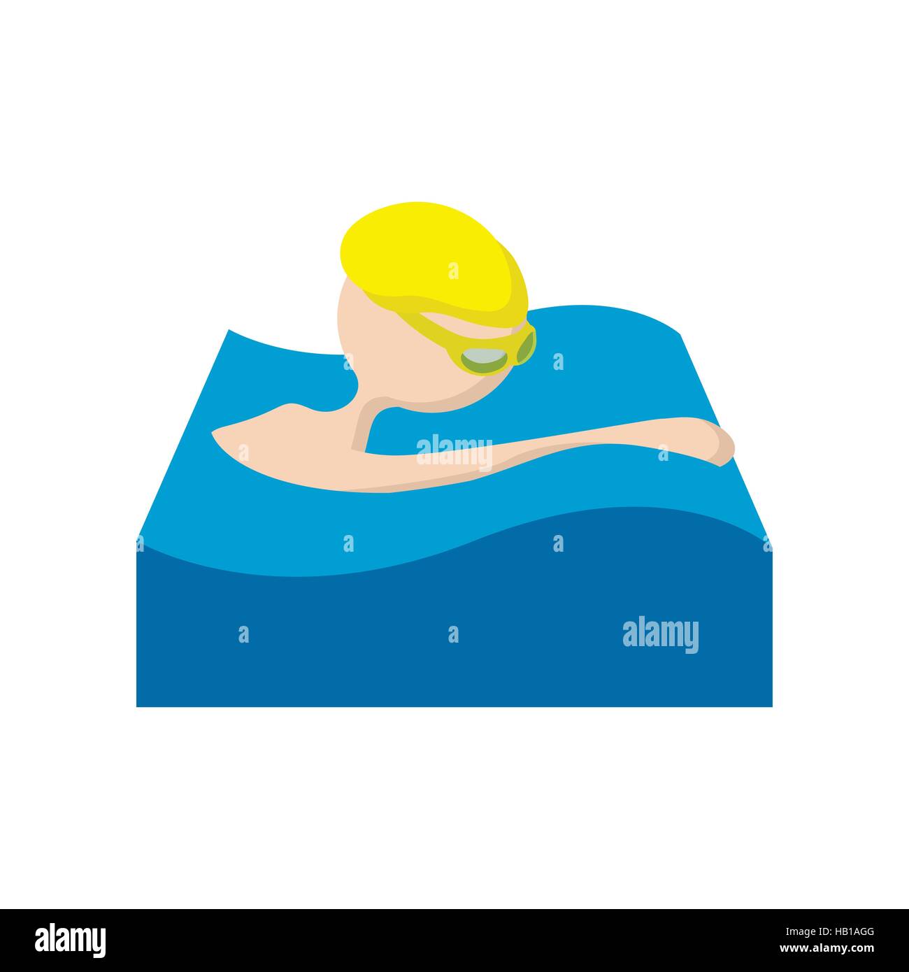Male swimmer freestyle Cut Out Stock Images & Pictures - Alamy