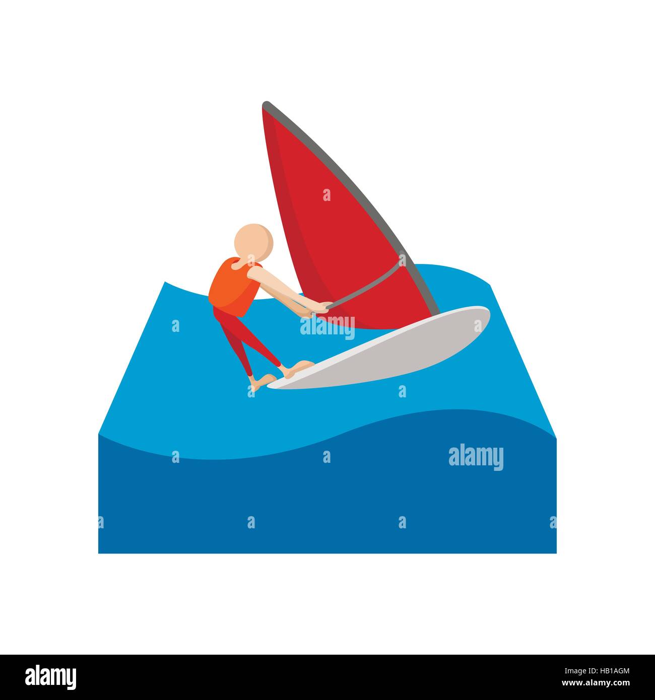 Sailing yacht race cartoon icon Stock Vector Image & Art - Alamy