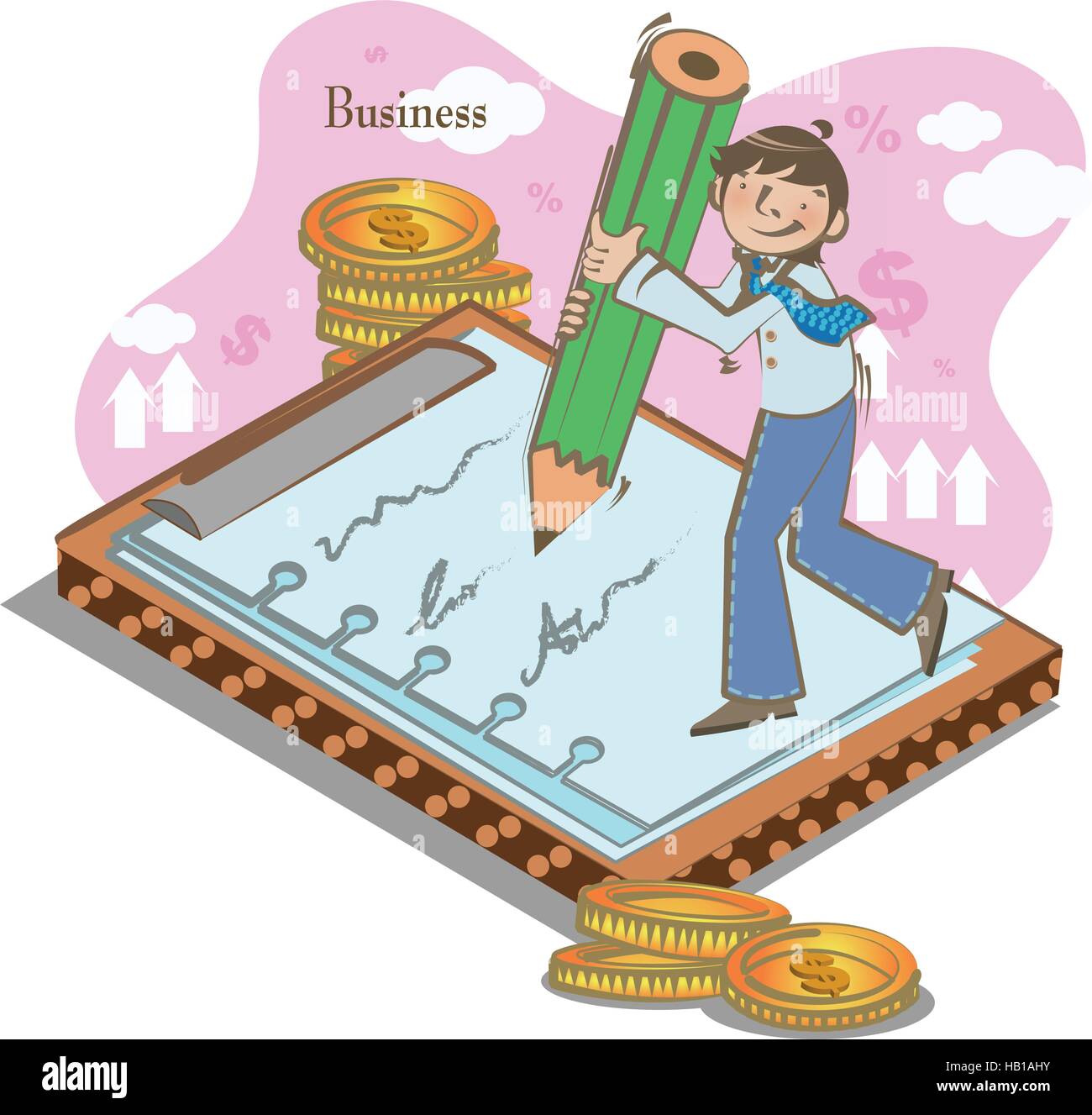 Business Illustration Painting Stock Vector Image & Art - Alamy