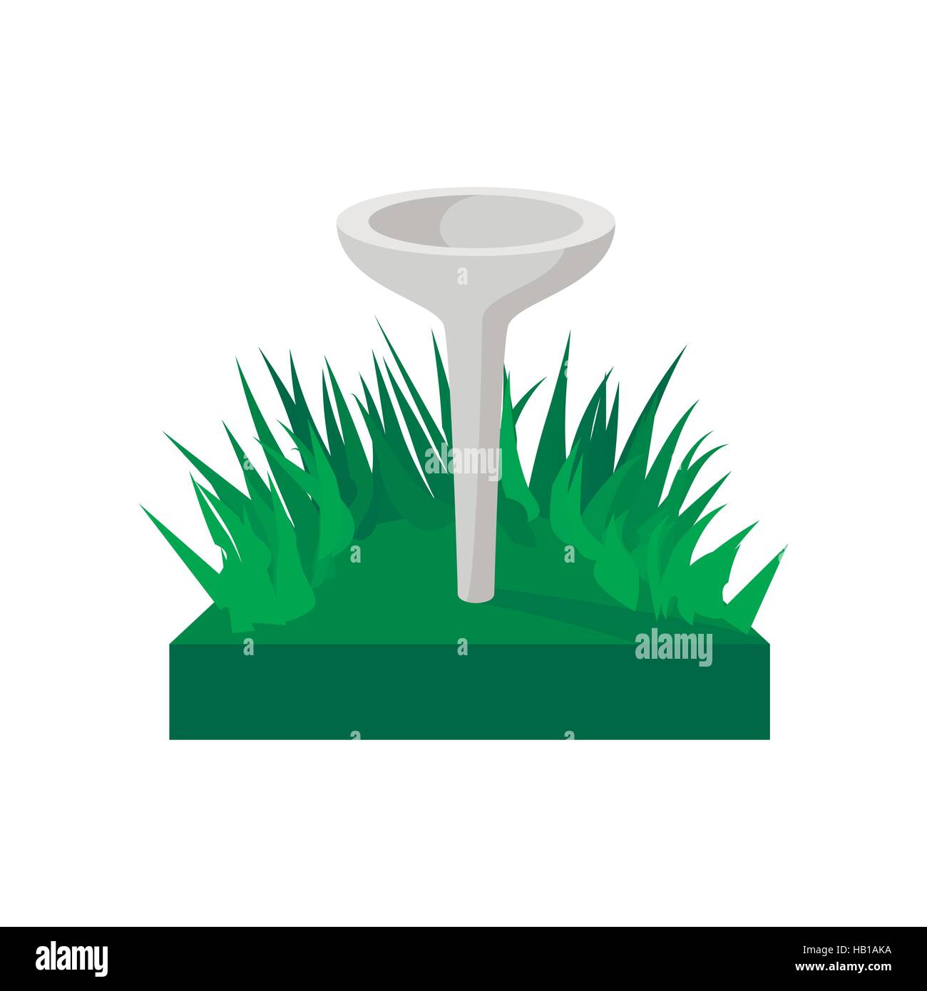 Golf tee on green grass cartoon icon Stock Vector Image & Art - Alamy