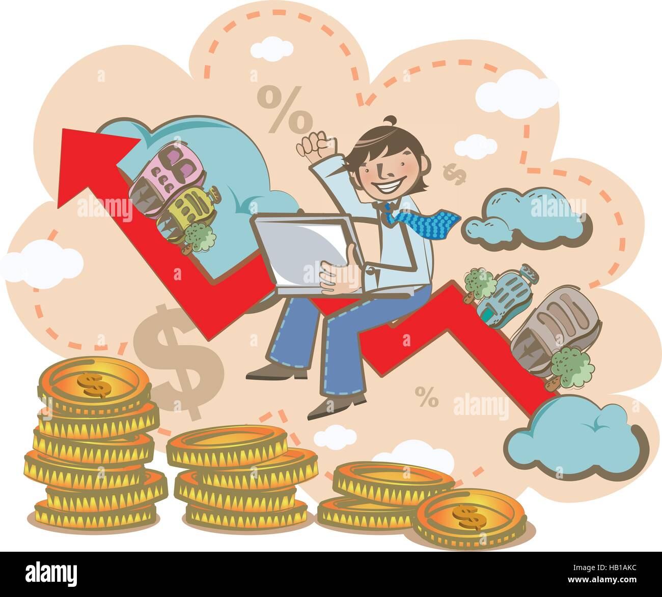 Business Illustration Painting Stock Vector Image & Art - Alamy