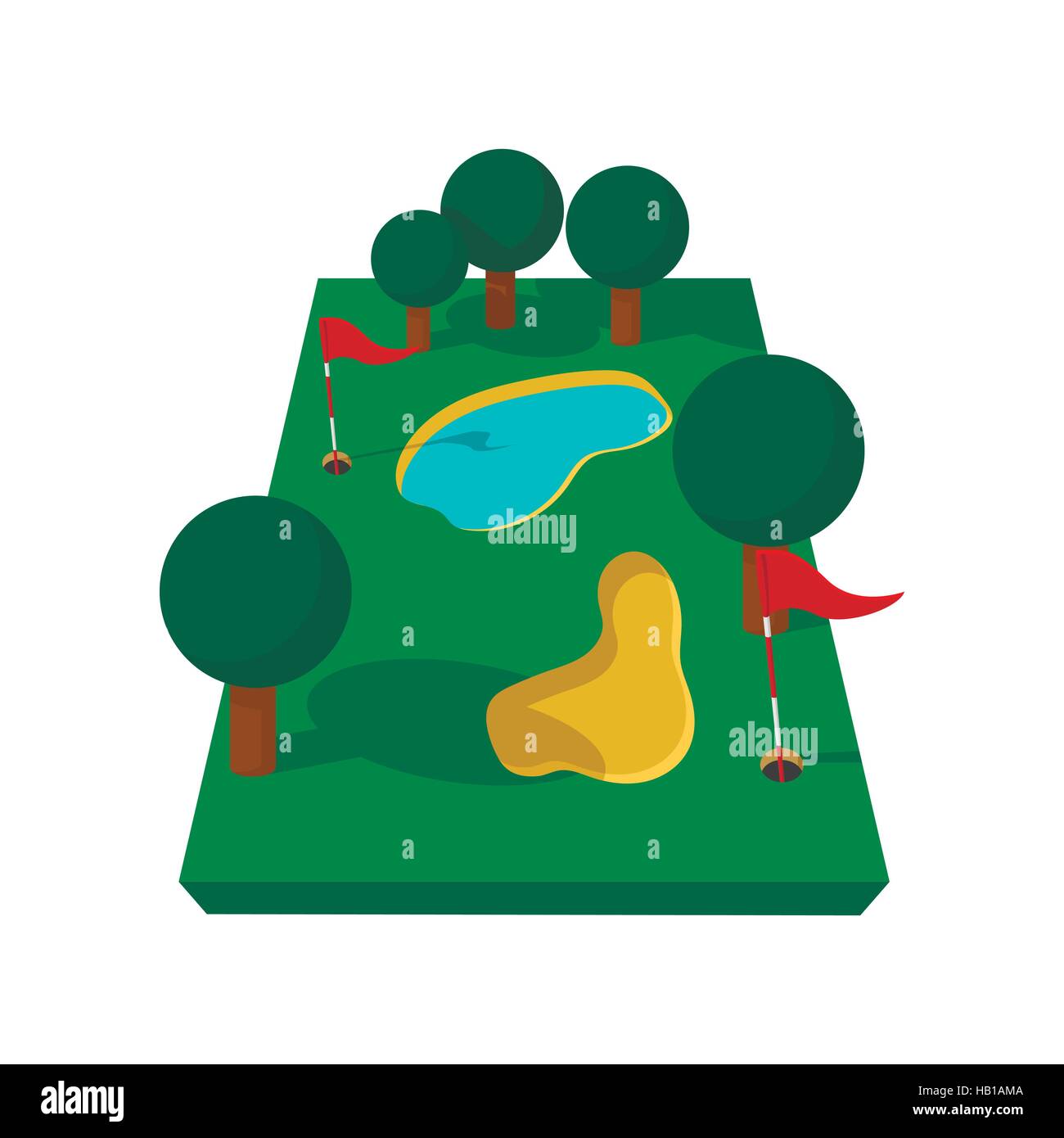 Golf course cartoon icon Stock Vector Image & Art - Alamy