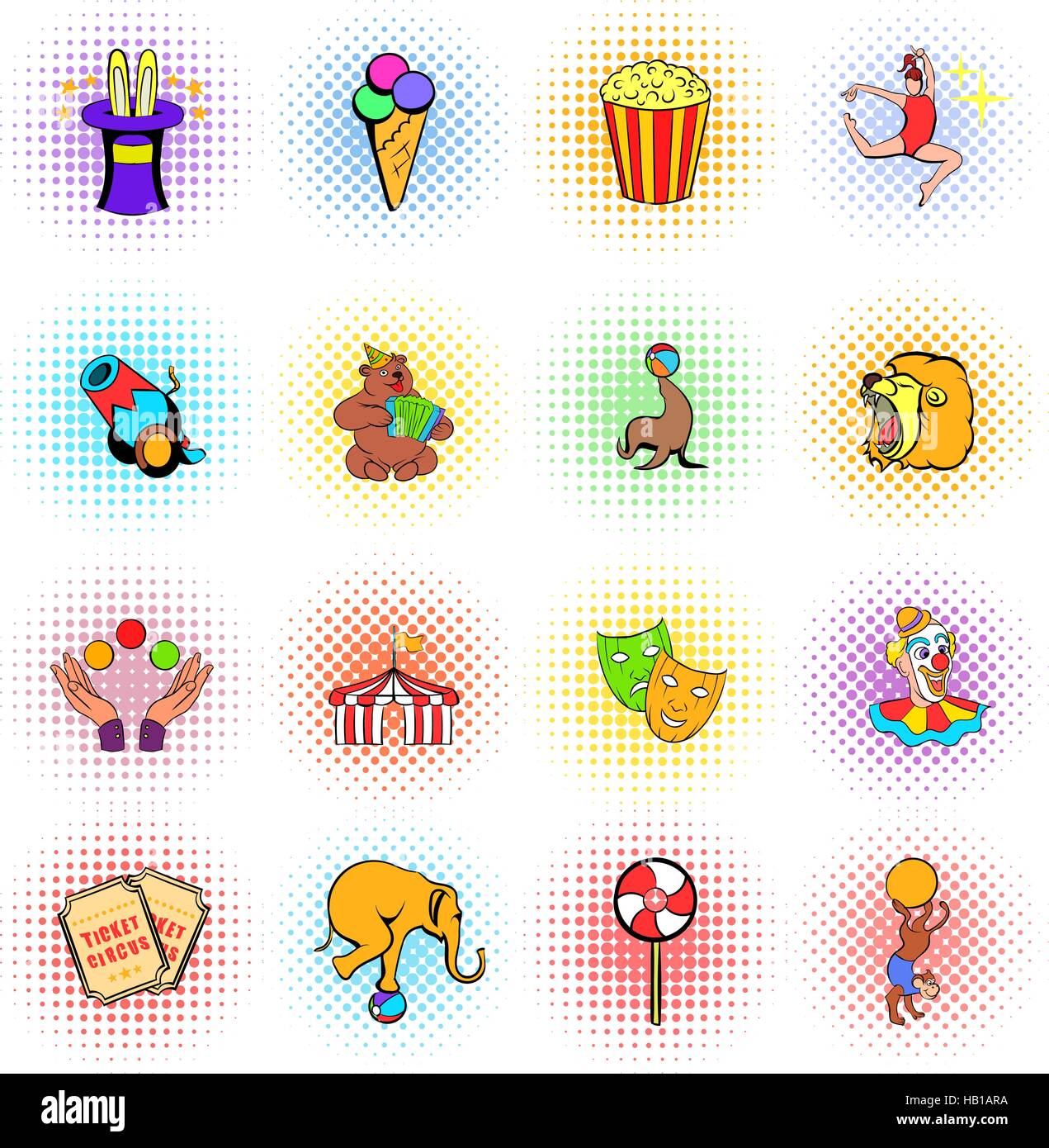 Circus acrobat clown tent Stock Vector Images - Alamy