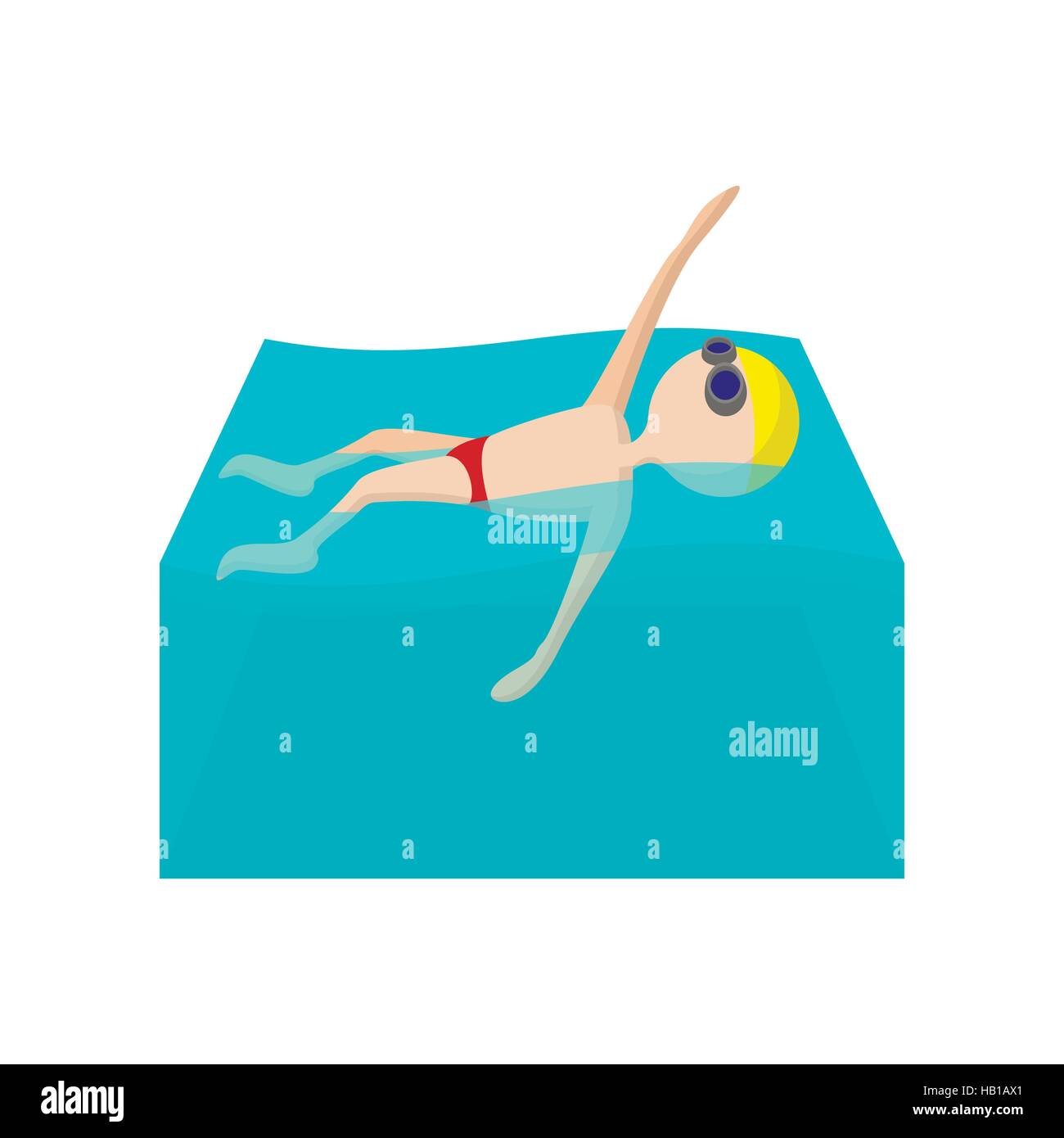 Swimming backstroke cartoon icon Stock Vector Image & Art - Alamy