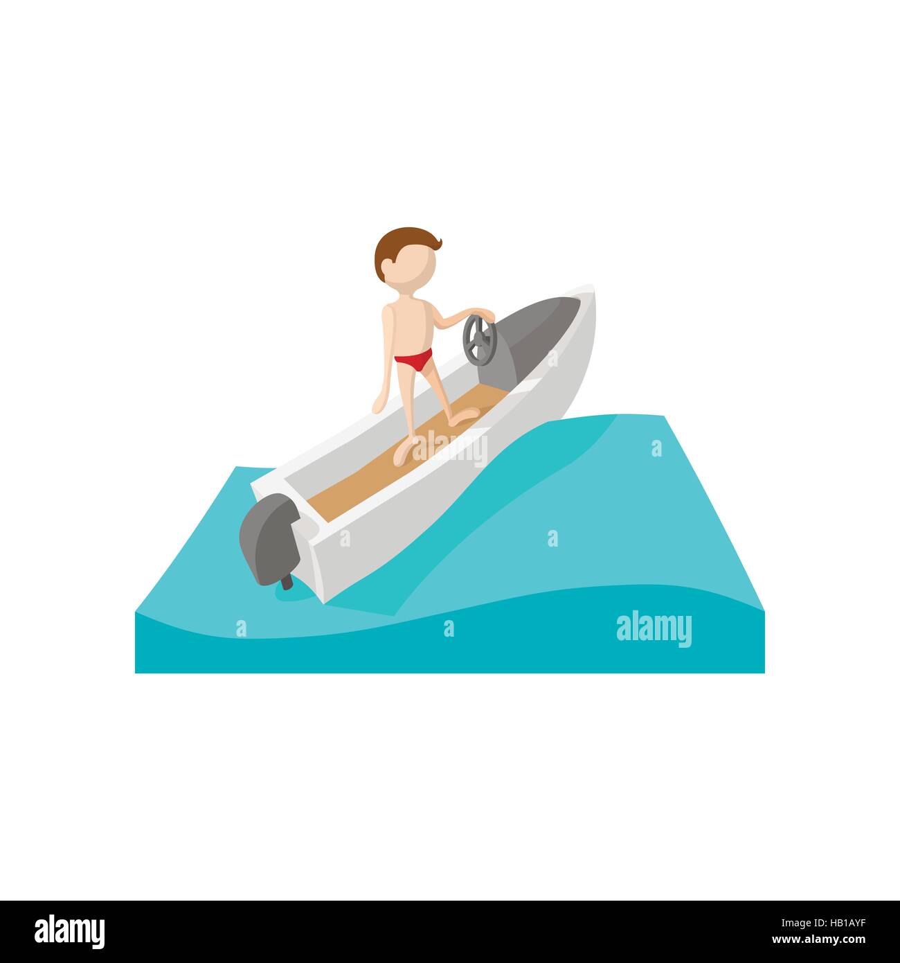 Racing boat cartoon icon Stock Vector Image & Art - Alamy