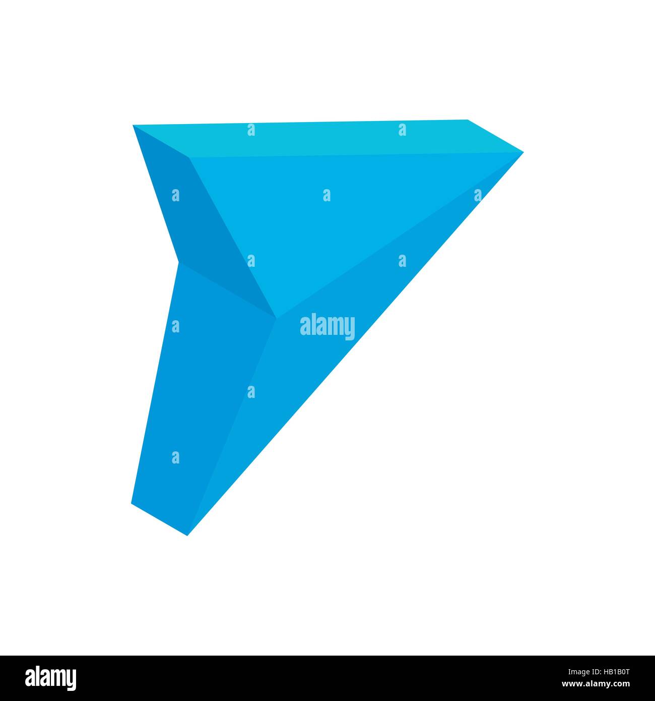 Blue triangular arrow isometric 3d icon Stock Vector Image & Art - Alamy