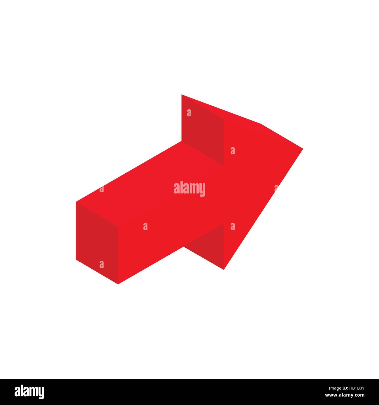 Red arrow isometric 3d icon Stock Vector Image & Art - Alamy