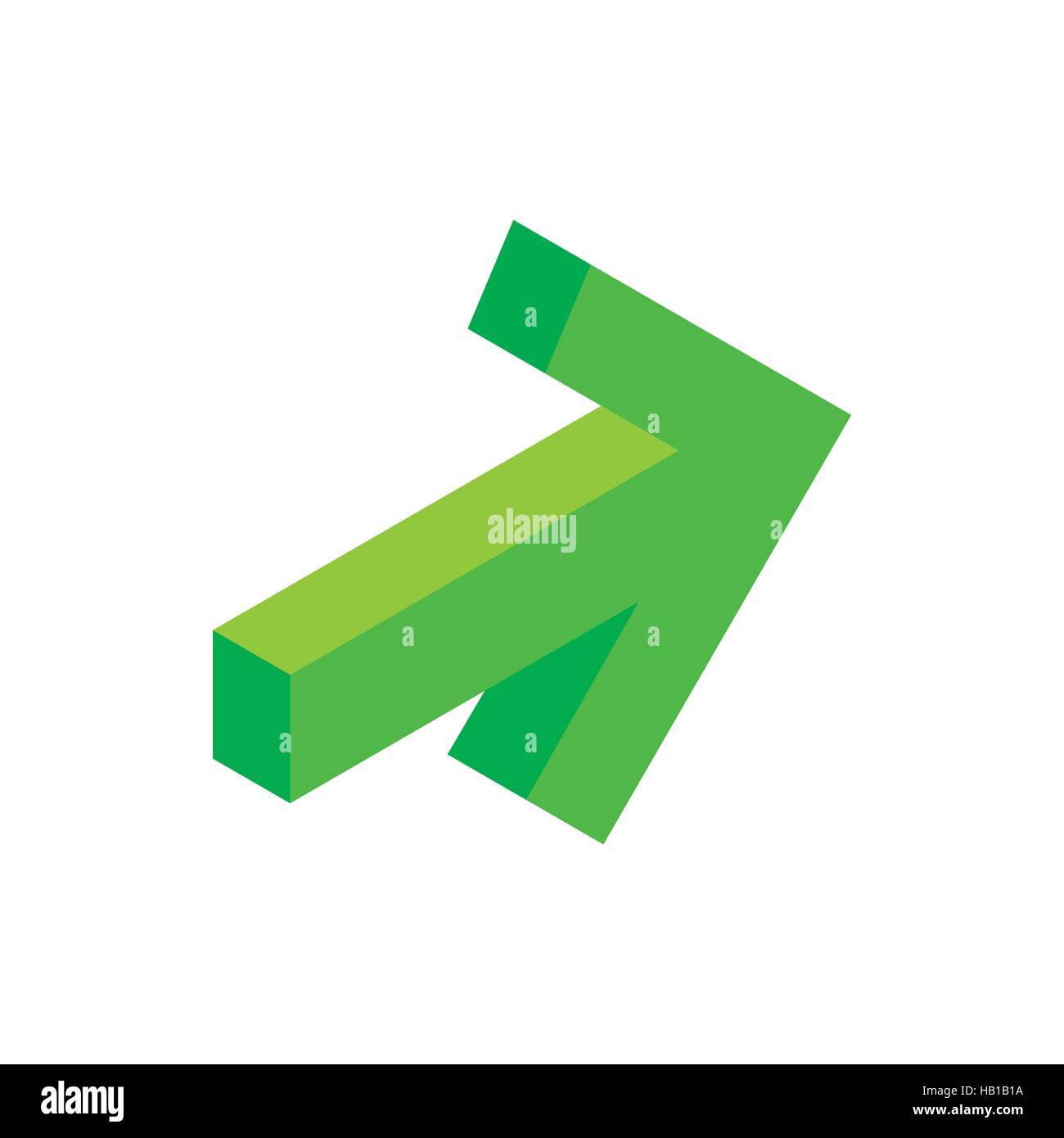 Green arrow isometric 3d icon Stock Vector Image & Art - Alamy