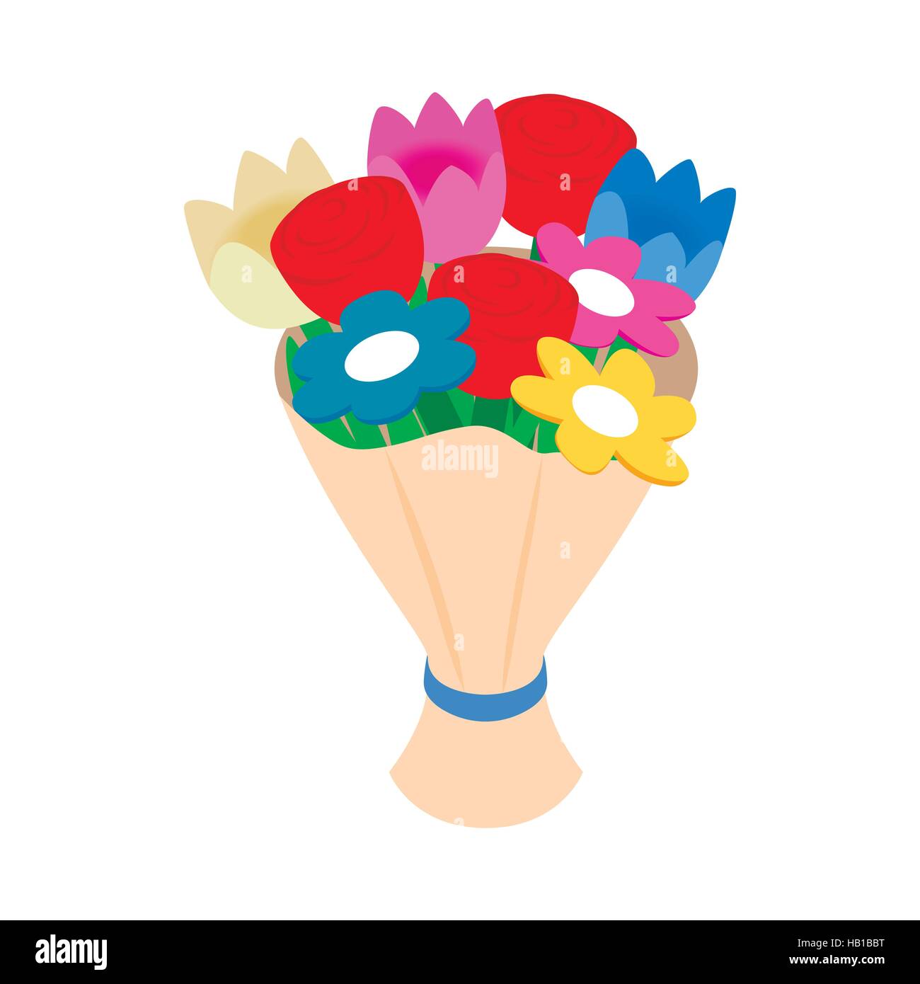 Bouquet of spring flowers isometric 3d icon Stock Vector Image & Art ...