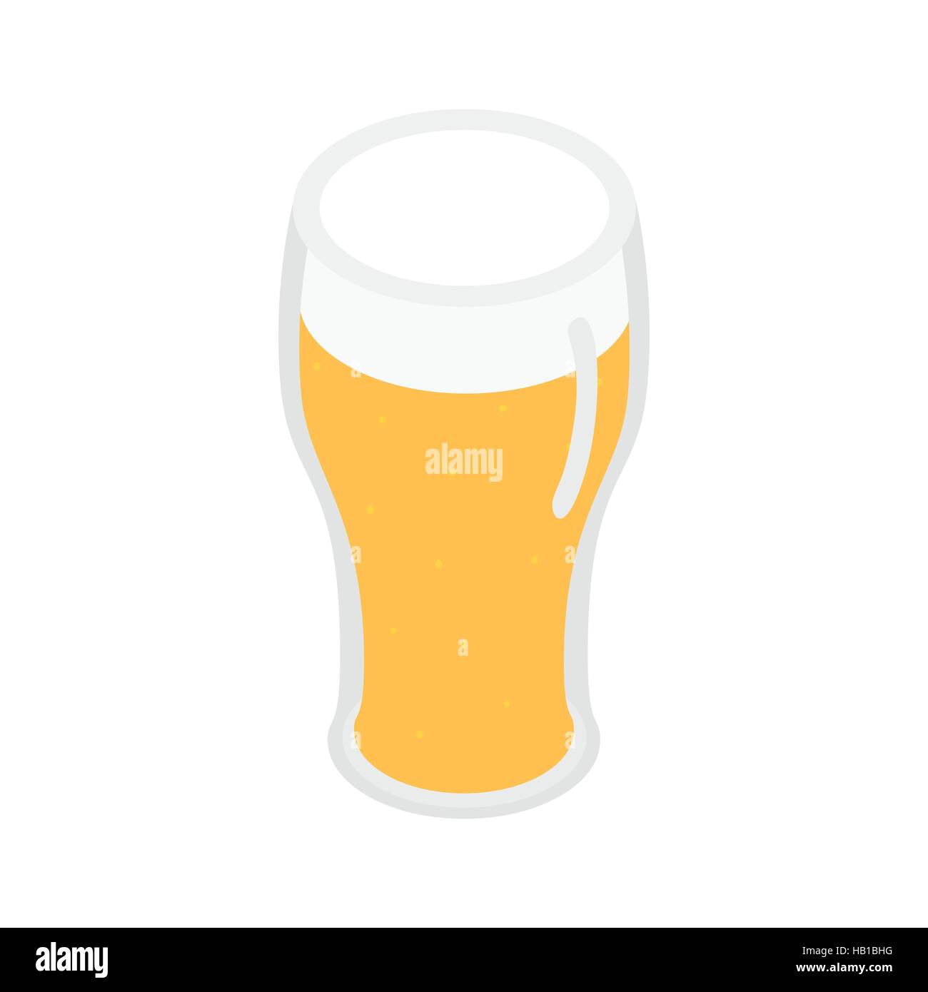 Glass of beer isometric 3d icon Stock Vector Image & Art - Alamy