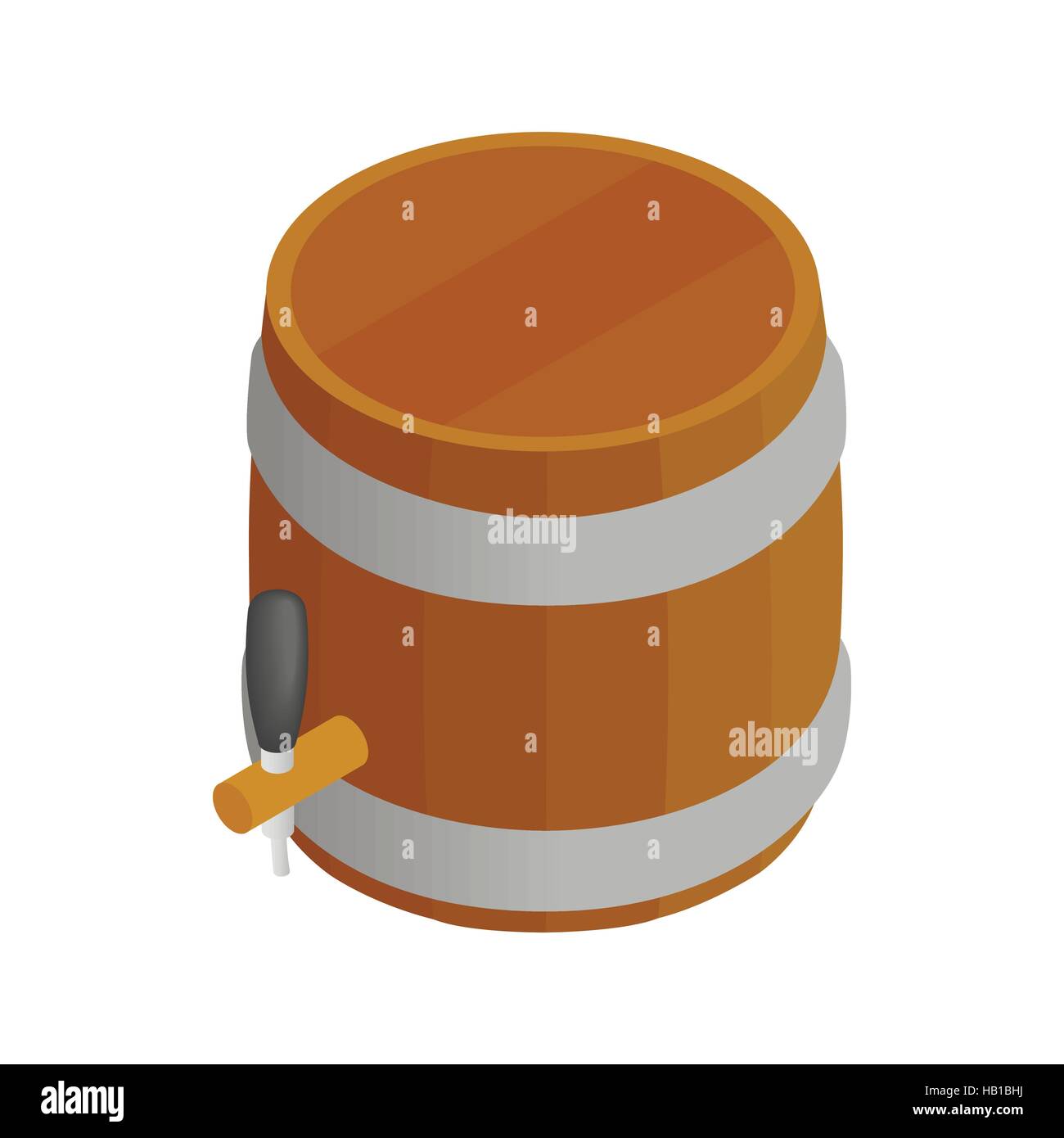 Wooden barrel 3d Stock Vector Images - Alamy