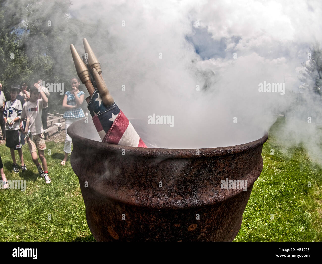 U.S. Flag Burning Ceremony Stock Photo - Alamy