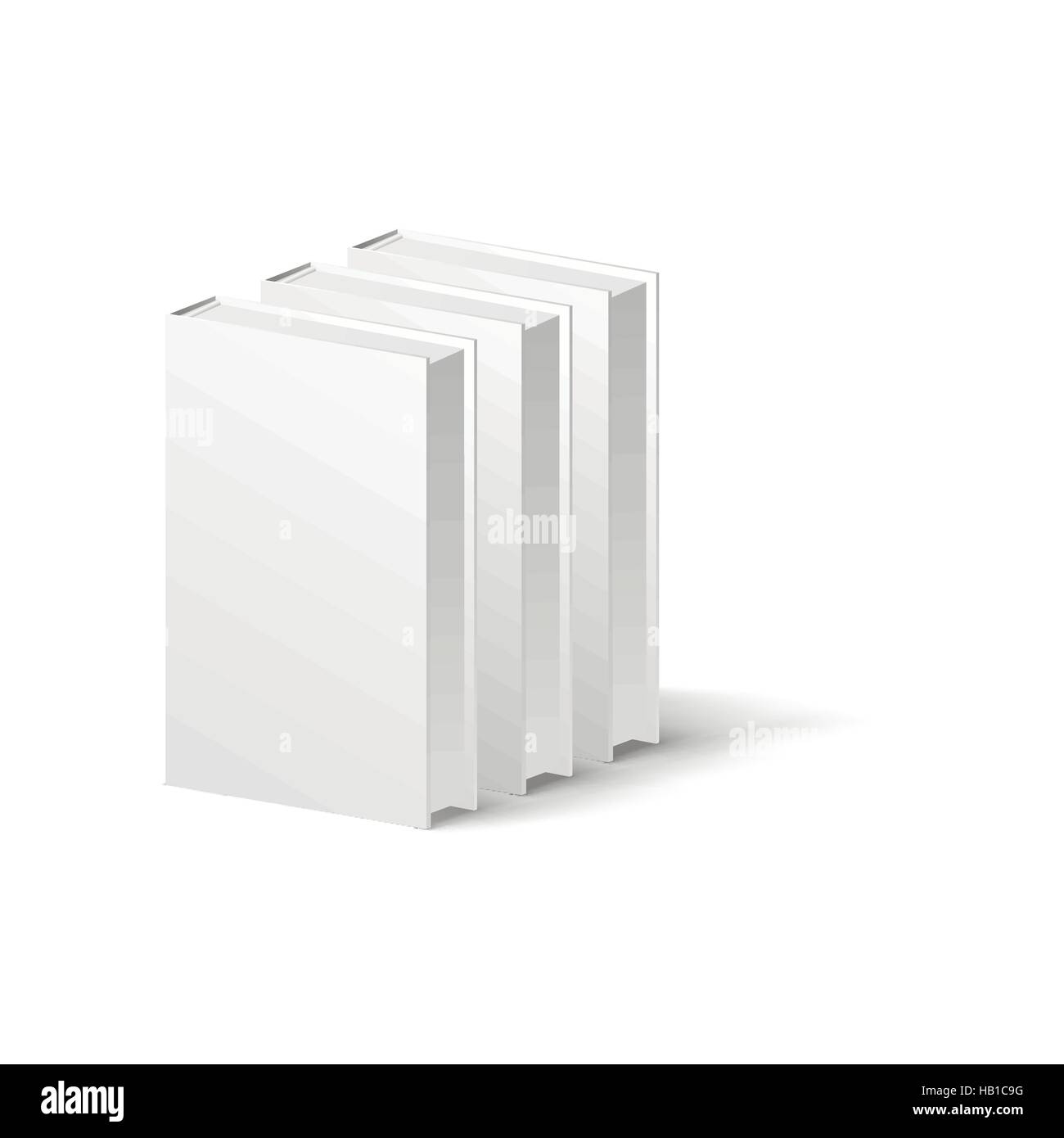 Three blank book cover white Stock Vector Images - Alamy