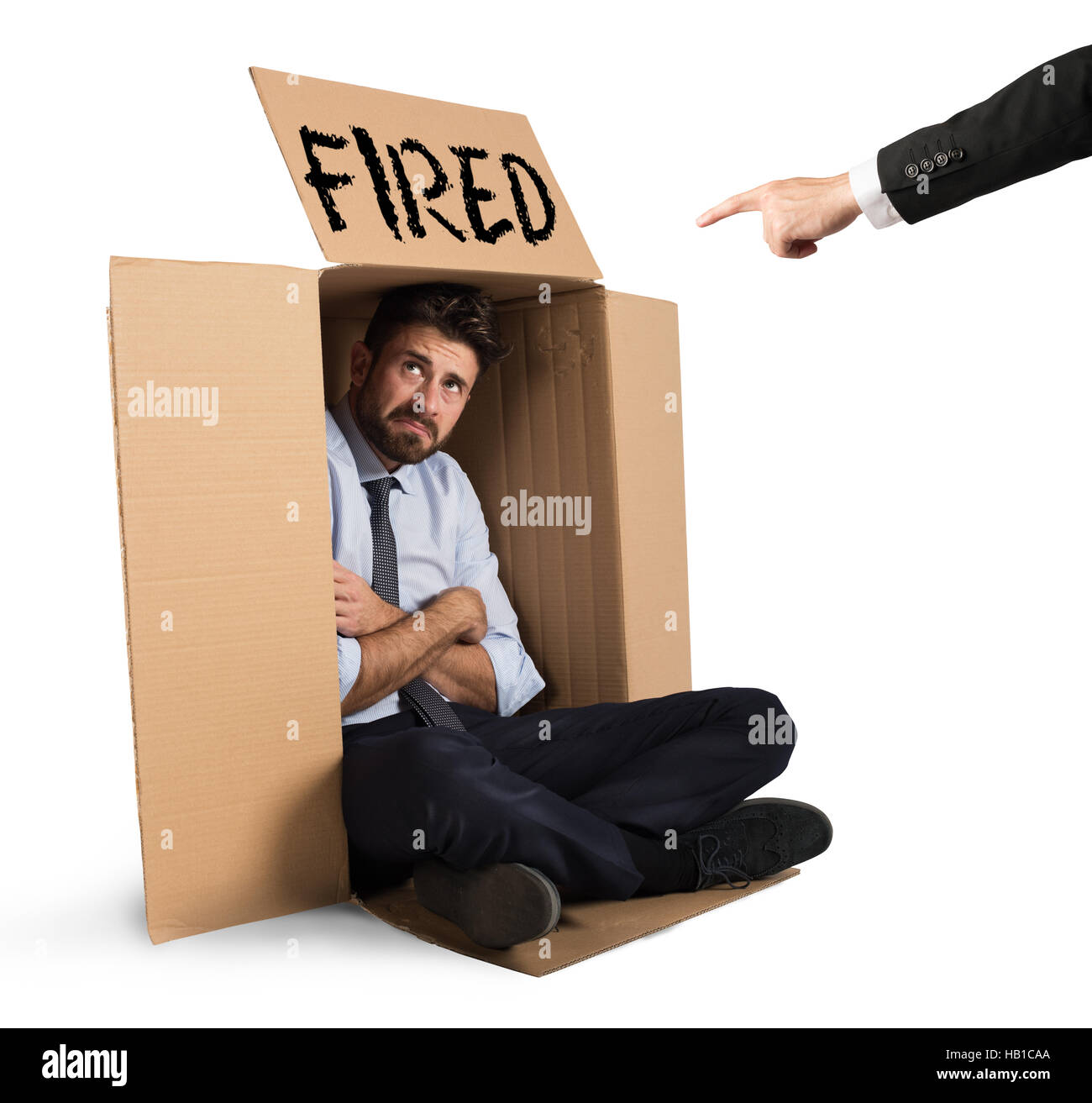 Bankruptcy sad businessman business Cut Out Stock Images & Pictures - Alamy