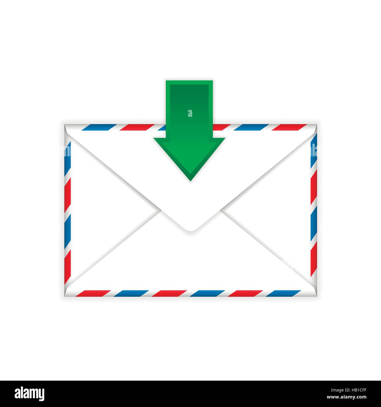 Envelope with incoming message sign flat icon Stock Vector Image & Art ...