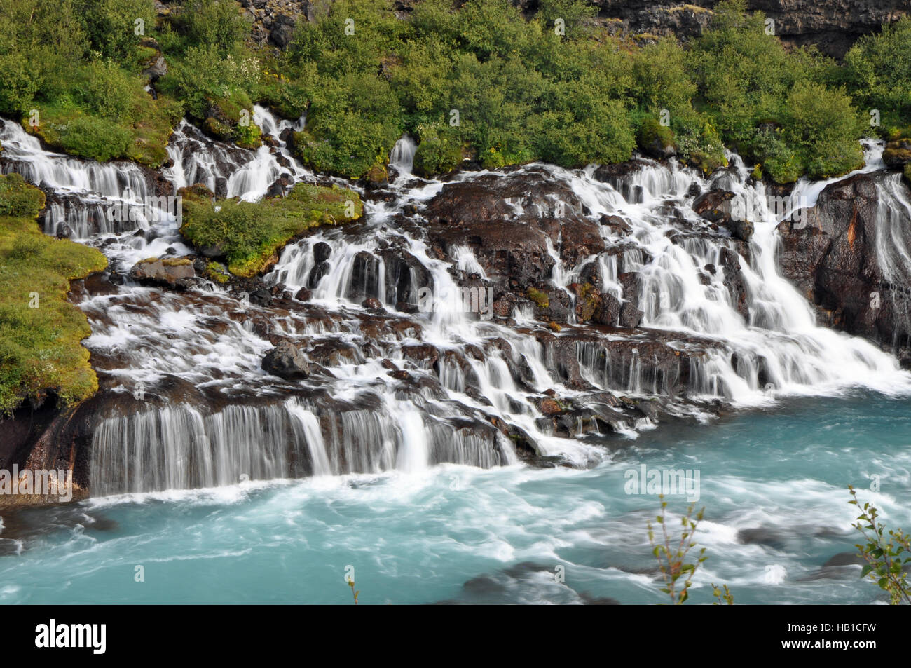Hraunfossar wasserfall island hi-res stock photography and images - Alamy