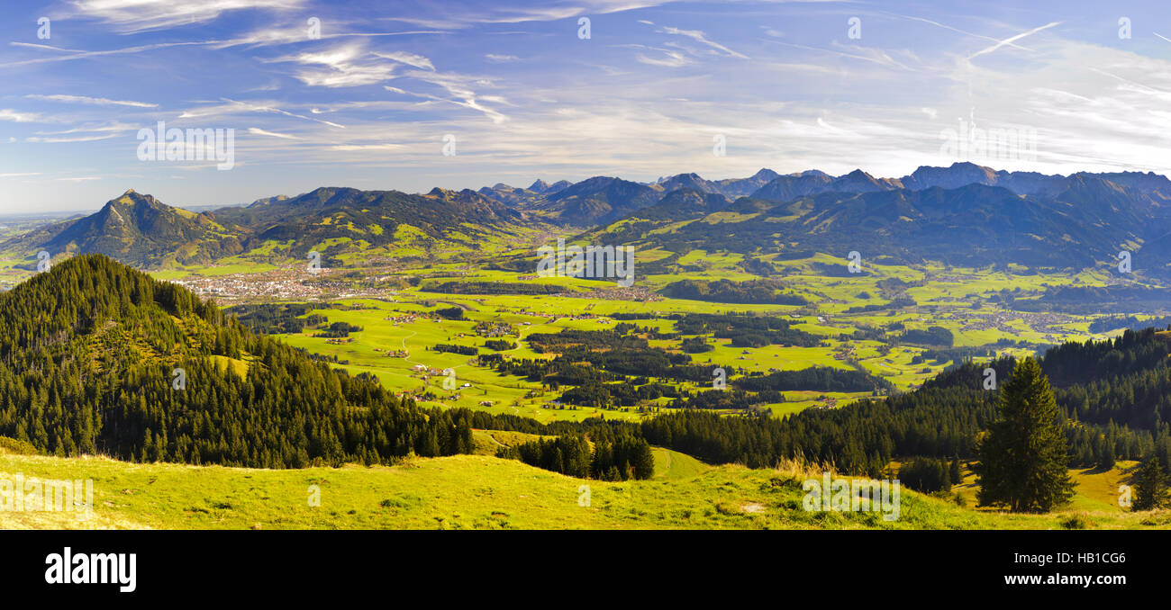 wide panorama landscape in Bavaria, Germany Stock Photo - Alamy