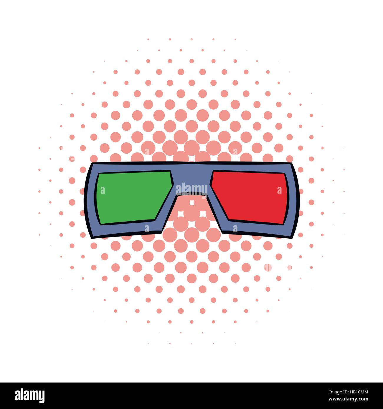 3D glasses comics icon Stock Vector Image & Art - Alamy