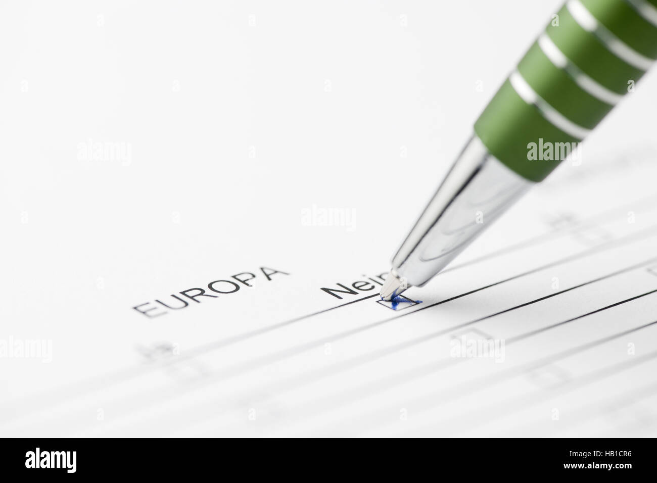 europe vote no smal focus Stock Photo - Alamy