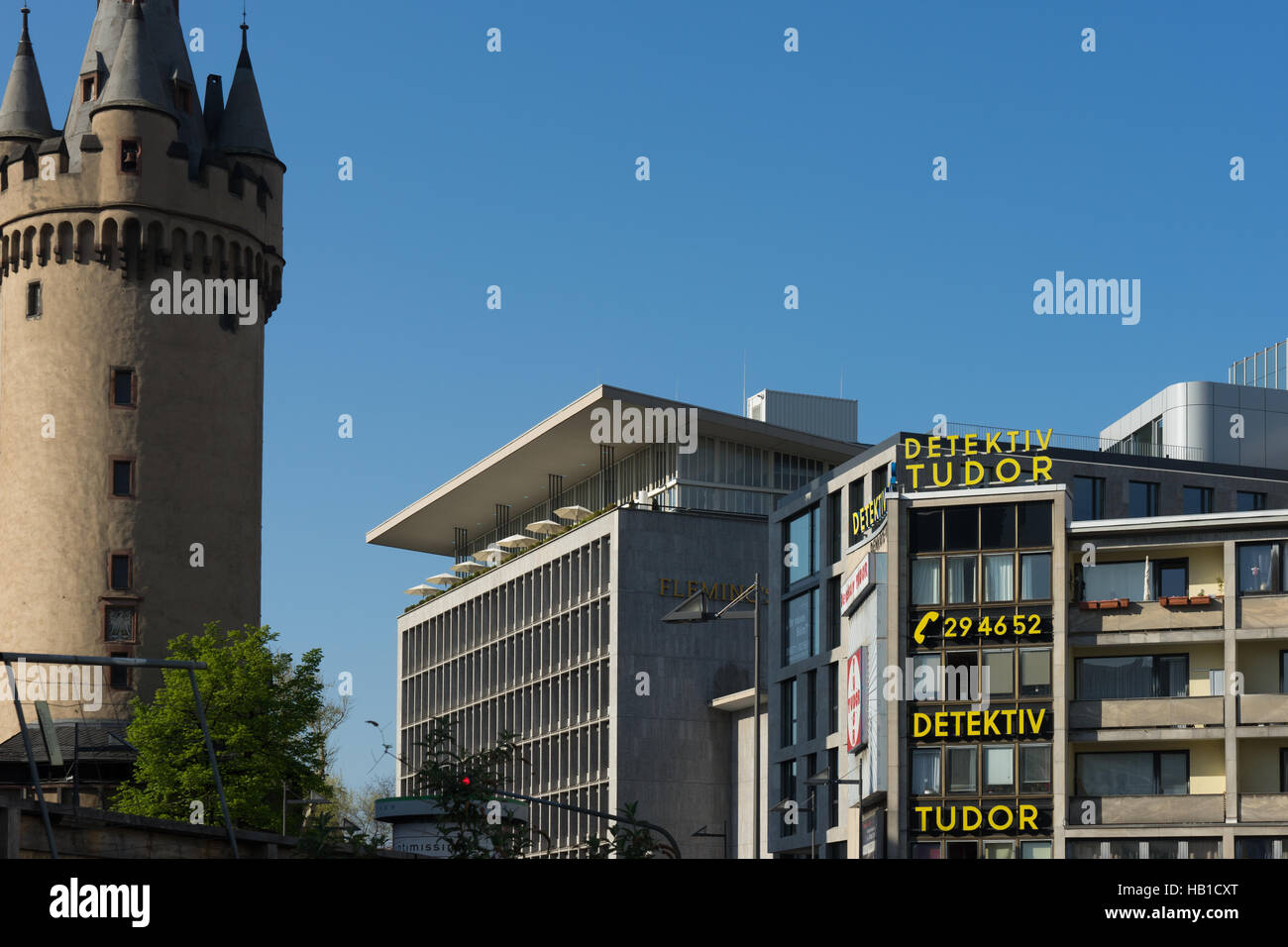 Eschenheimer Tower and Bayer House, Frankfurt Stock Photo - Alamy