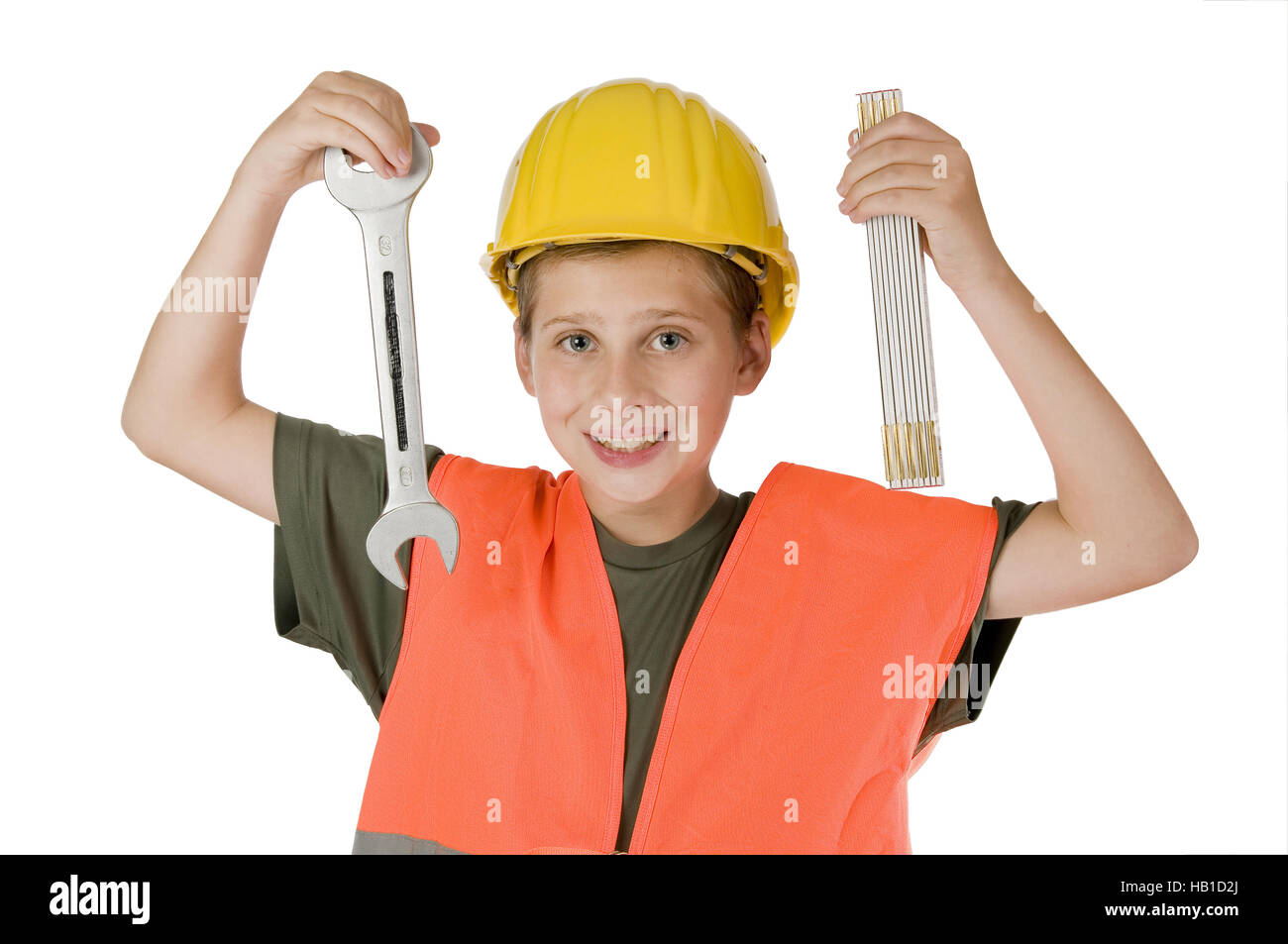 Boy with tools hi-res stock photography and images - Alamy