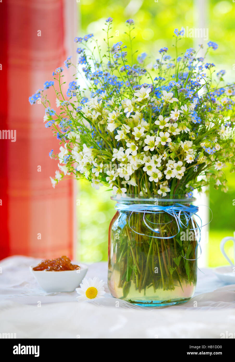 Spring wild flowers bouquet Stock Photo - Alamy