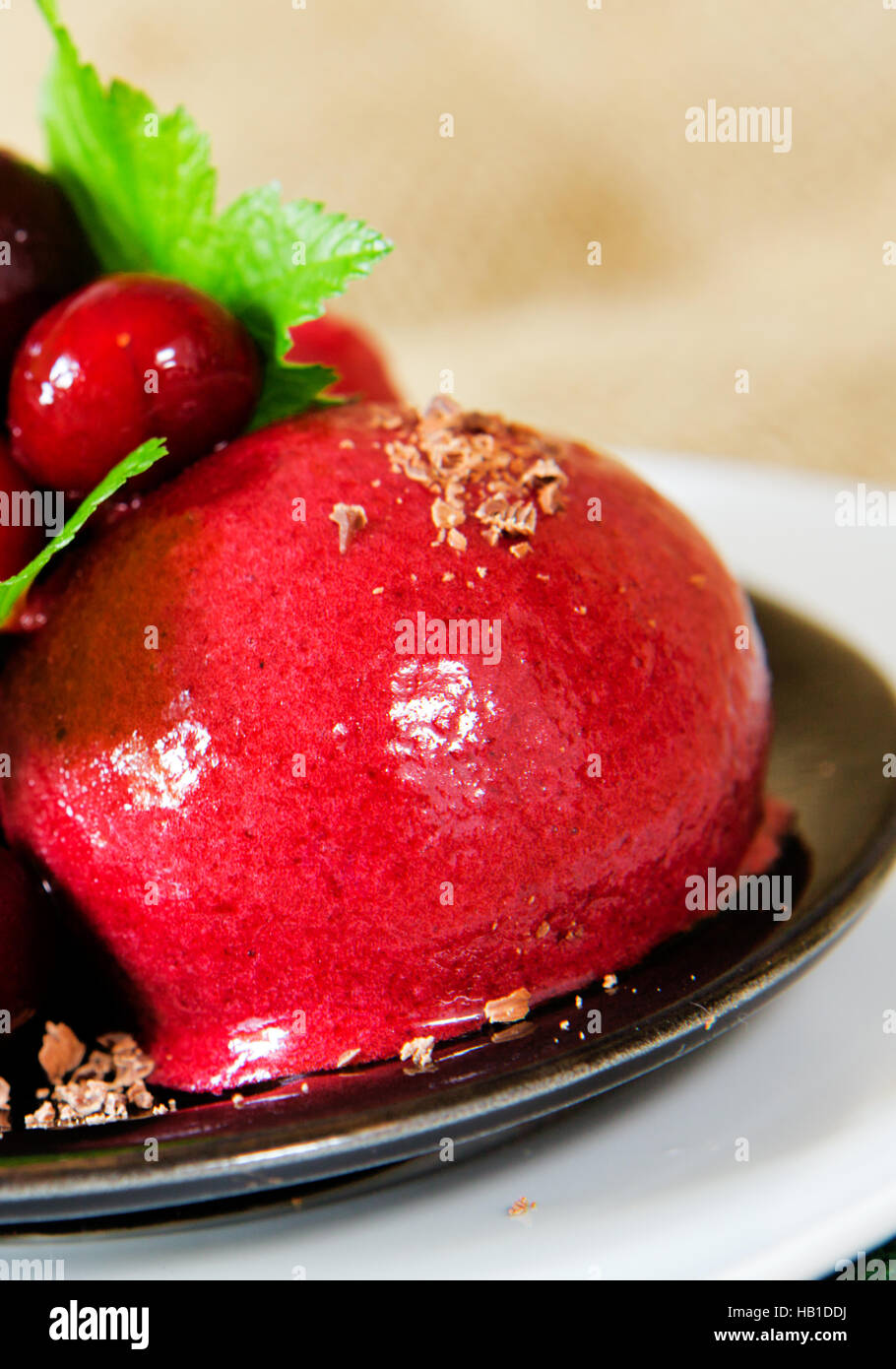 Cherry ice cream Stock Photo - Alamy