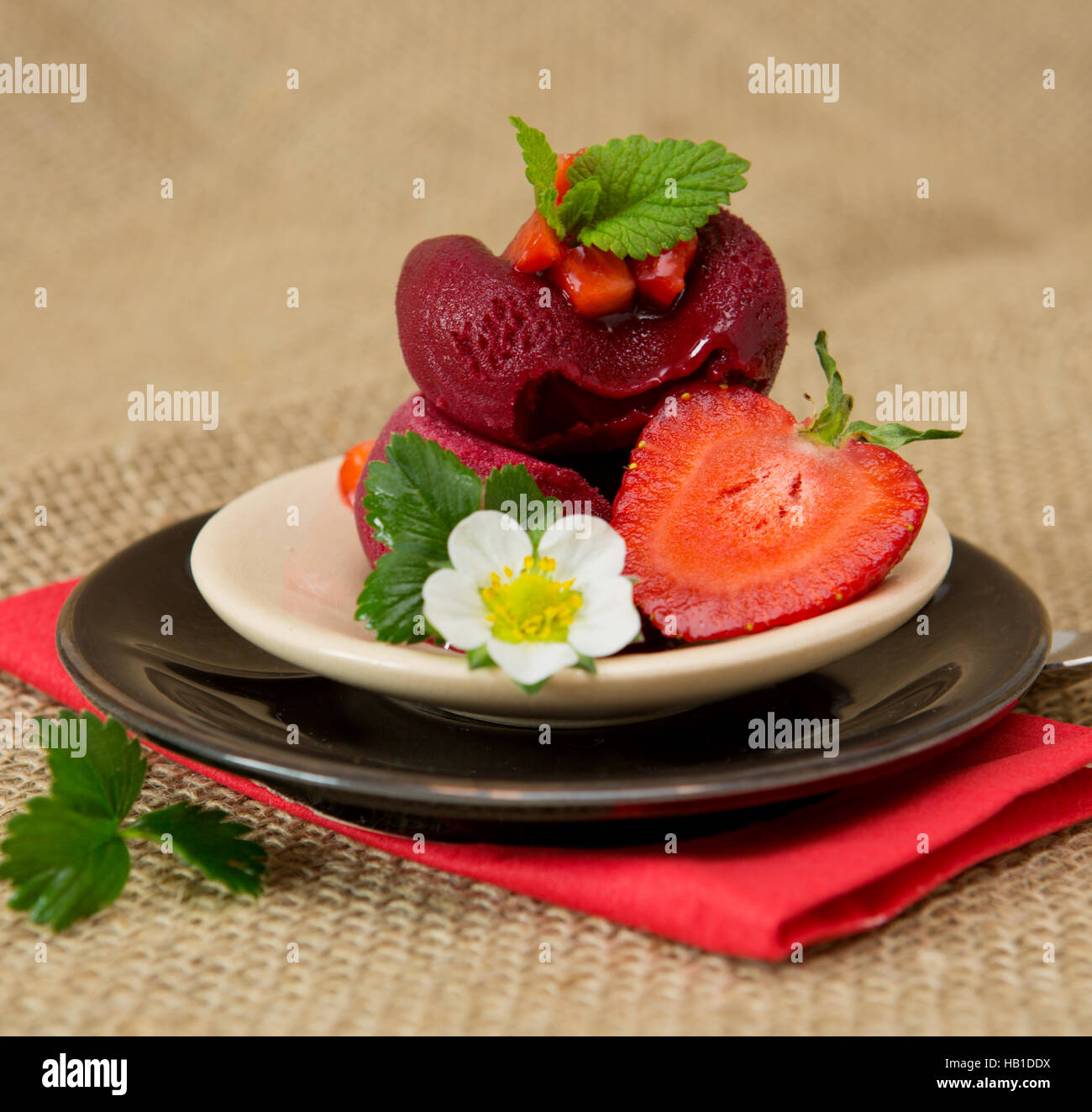 Strawberry ice cream Stock Photo - Alamy