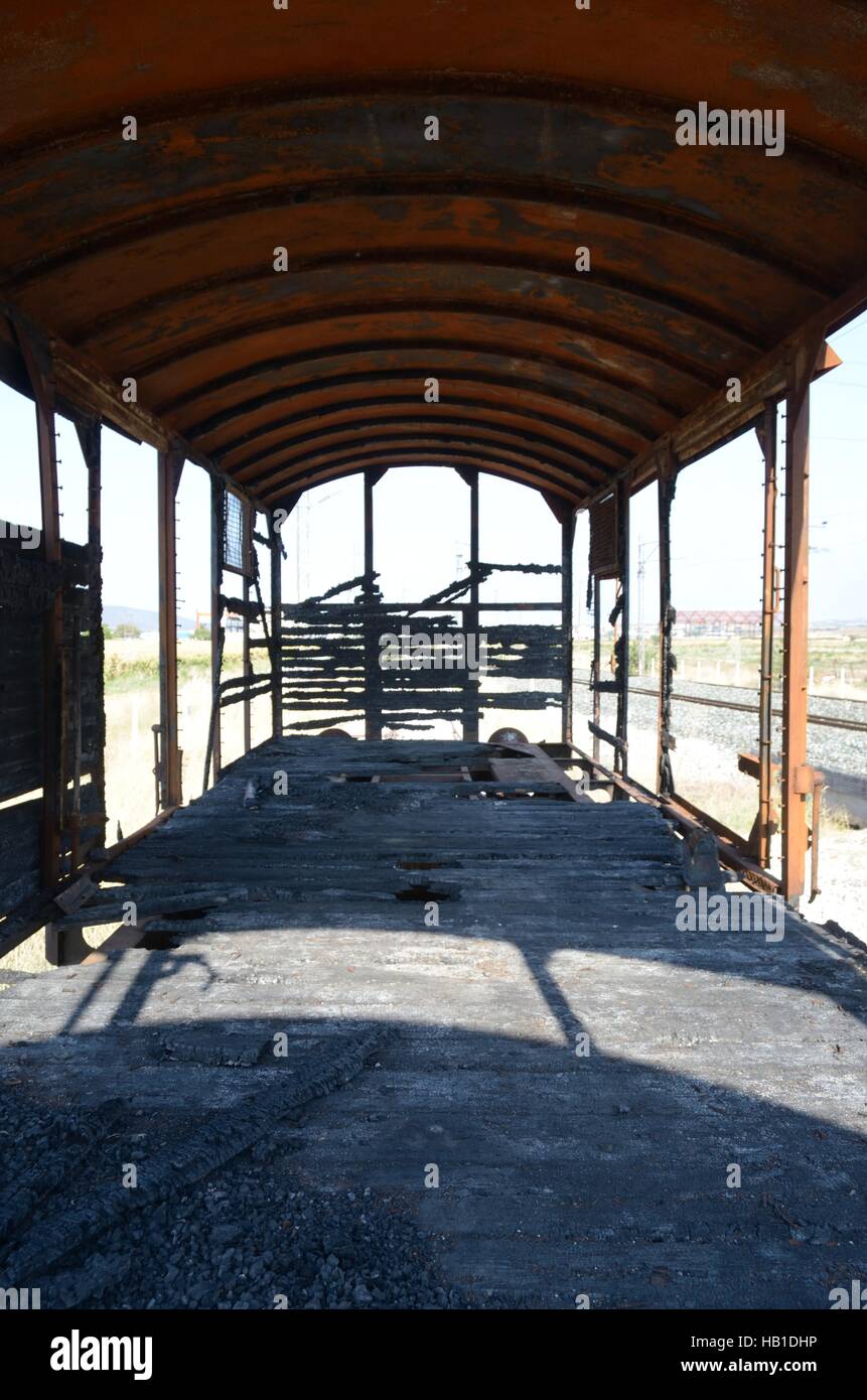 Urban exploration at abandoned train station Stock Photo - Alamy