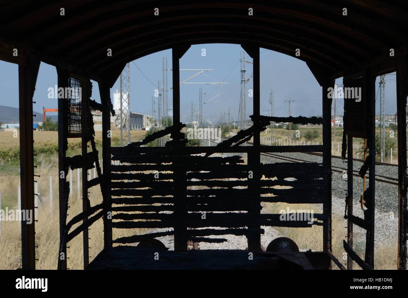 Urban exploration at abandoned train station Stock Photo - Alamy