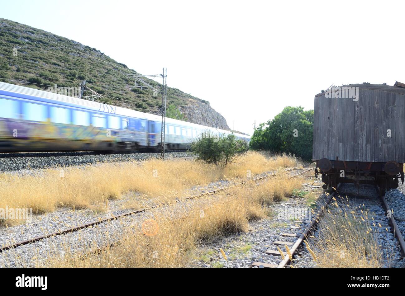 Urban exploration at abandoned train station Stock Photo - Alamy